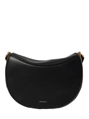 WANDLER Kate Leather Shoulder Bag - Black