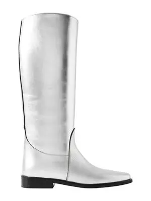 KHAITE Khaite Wooster Silver Metallic Boots
