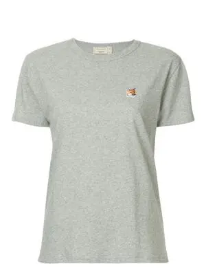 Maison Kitsuné Maison Kitsune Grey Fox Embroidery T-Shirt No