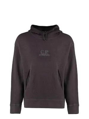 C.P. COMPANY Polar Fleece Hooded Sweatshirt - Black