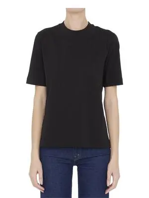 Moncler Short-sleeve T-shirt With Embossed Logo - Black