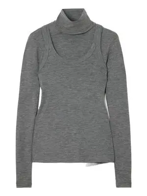 RÓHE Sleeveless Wool Top - Gray