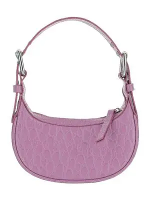 By Far Embossed Zipped Mini Shoulder Bag - Pink