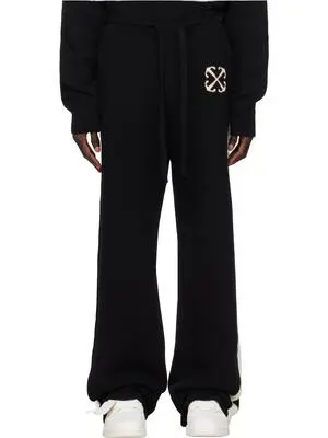 Off-White Knitted Sweatpants - Black/cream