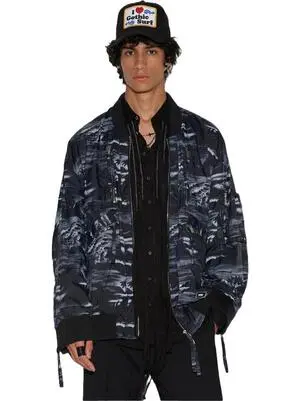 Dsquared2 Graphic Print Bomber Jacket - Black