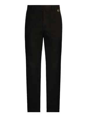 Dolce & Gabbana Coin Detailed Gabardine Pants - Black