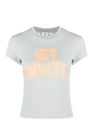 Off-White Logo Print Cotton T-shirt - White