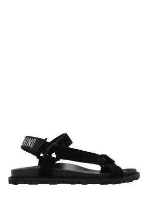 Moschino Jacquard Touch-strap Fastened Sandals - Black