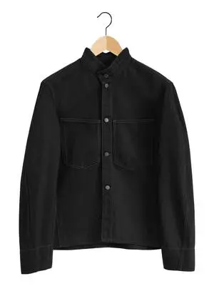 LEMAIRE Long Sleeve Denim Jacket - Black