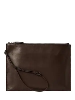 THE ROW Wristlet Clutch - Black