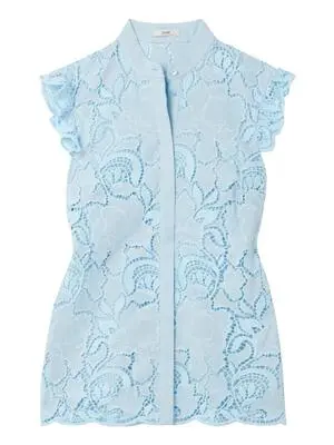 Erdem Madeira Embroidered Shirt - Light Blue