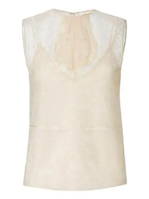 Fendi Lace Sleeveless Top - White
