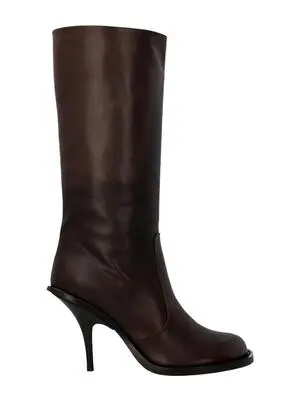 Dries Van Noten Round Toe Boots - Brown
