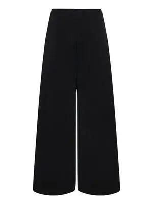 THE ROW Dela Wide Leg Pants With Side Zippers - Black