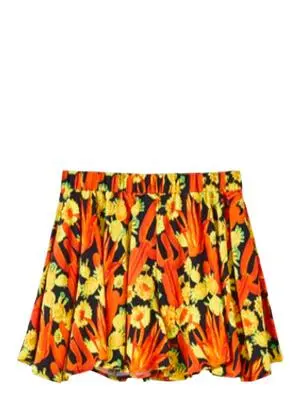 LOEWE LOEWE Cactus Print Viscose Flare Shorts