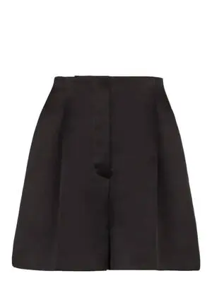 Fendi Tailored Silk Shorts With Pleats - Black