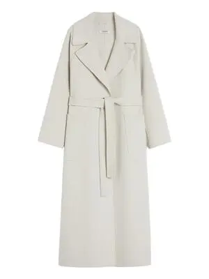 Max Mara Doris Belted Long-sleeved Coat - Ivory