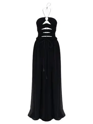 TOM FORD Strapless Cut-out Maxi Dress - Black