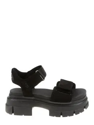 UGG Logo Lug Sole Sandals - Black