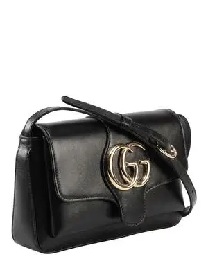 Gucci Arli Small Shoulder Bag With Double G Hardware - Black