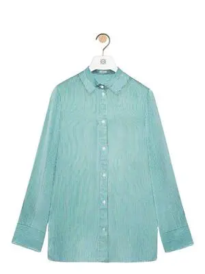 Loewe Striped Long Sleeve Shirt - Blue