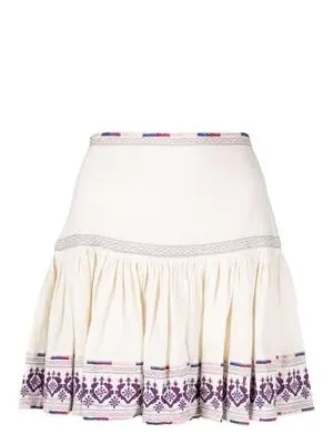 Isabel Marant Étoile Embroidered Skirt - White