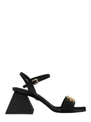 Dolce & Gabbana Logo Detail Open-toe Sandals - Black