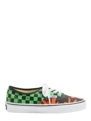 Valentino Garavani X Vans Checked And Printed Lace-up Sneakers - White