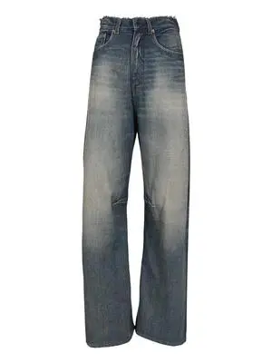 MAISON MARGIELA Frayed Wide-leg Jeans - Blue
