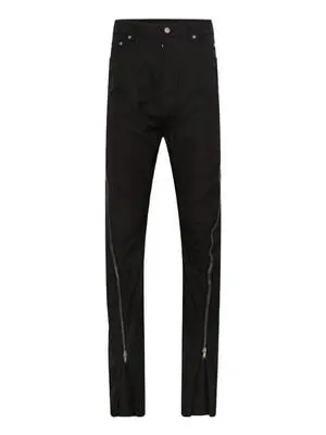 Rick Owens Bolan Banana Flared Trousers With Zipper Detail - Black