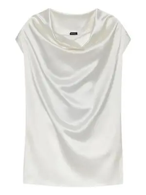 KITON Kiton Draped Collar Sleeveless Top