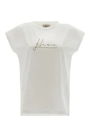 Herno Embellished Crewneck T-shirt - White