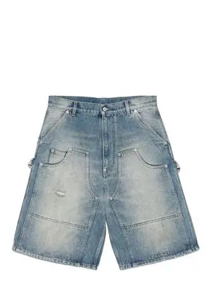 Moschino Pocket Detailed Denim Shorts - Gray
