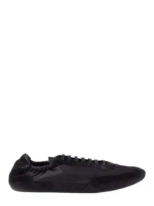 Prada Lace-up Sneakers With Logo Detailing - Black
