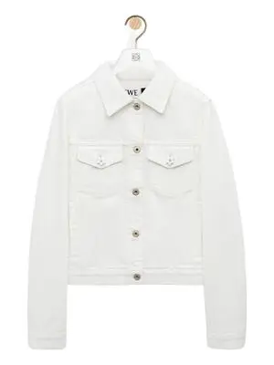 Loewe Long Sleeve Denim Jacket - White