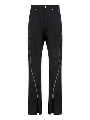 Rick Owens Bolan Bandana Zip-detailed Trousers - Black