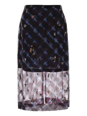 Dries Van Noten Sokna Printed Midi Skirt - Black