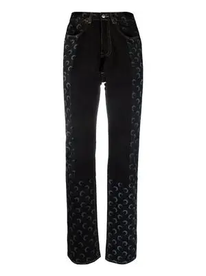 MARINE SERRE Marine Serre Logo Print Jeans