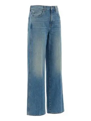 GUCCI Gucci Logo Patch Wide-Leg Jeans