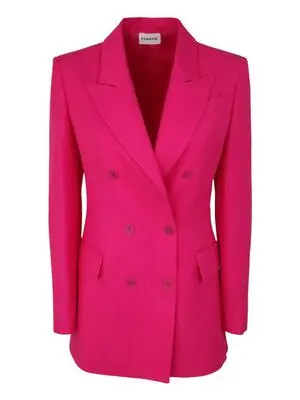 P.a.r.o.s.h P.A.R.O.S.H. Double-Breasted Logo Blazer Pink