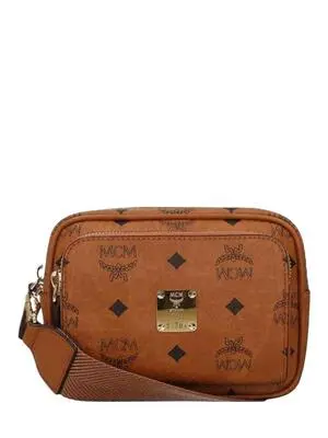 Mcm Visetos Monogram Crossbody Bag - Brown
