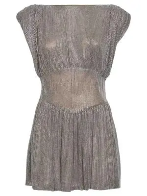 Giuseppe Di Morabito Embellished Boat-neck Mini Dress - Gray