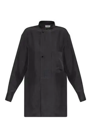 LEMAIRE Loose Fit Satin Top - Black