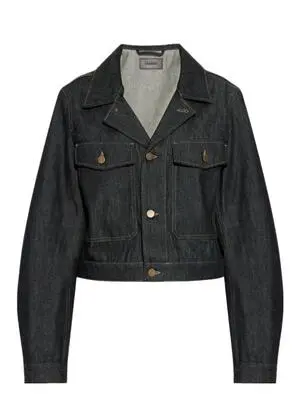 LEMAIRE Cropped Denim Blouson Jacket - Black