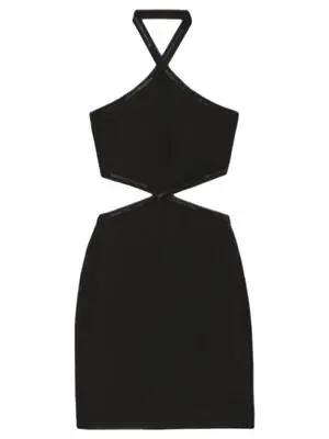 Alexander Wang Hanging Neck Hollow Dress - Black