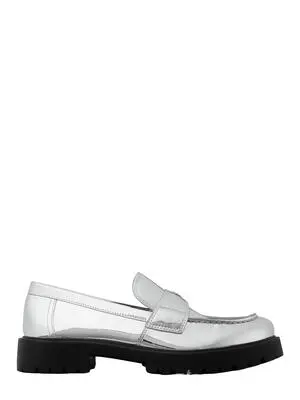 Tory Burch Classic Lug Loafers - Silver