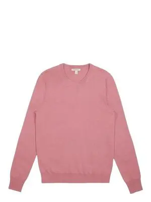 Burberry Long-sleeved Pullover With Round Collar - Pink