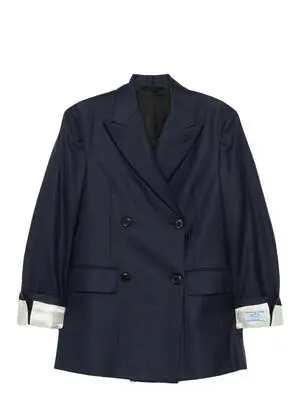 Prada Double-breasted Tailored Blazer - Blue