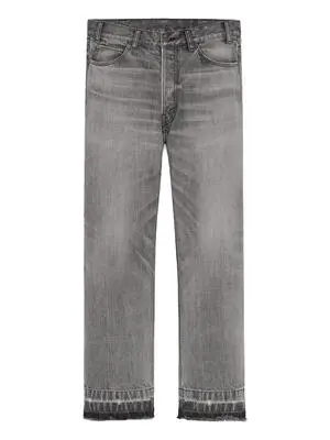 Celine Wesley Jeans In Cotton Denim - Gray