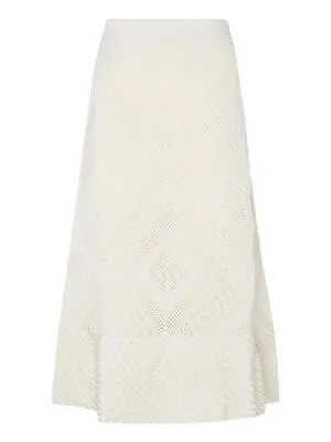 JIL SANDER Jil Sander Open Knitted Flared Midi Skirt
